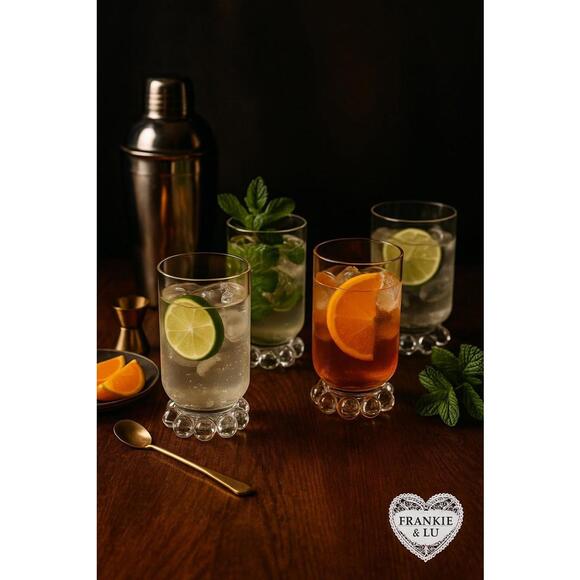 imperial | Dining | Vintage Pressed Glass Highball Tumblers Set Of 8 ...
